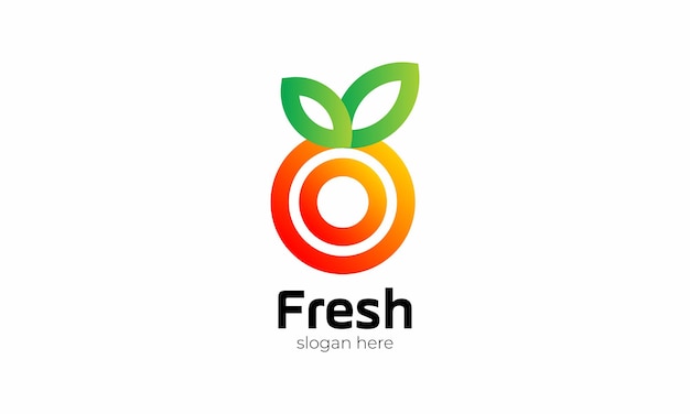 Fresh Slogan Logo with Orange and Green Leaf Design | Jiffy Designs