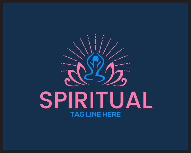 Vibrant Lotus Emblem with Radiant Spiritual Tagline | Jiffy Designs