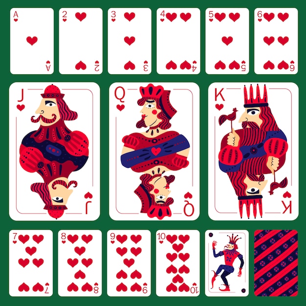 Vibrant Heart-Themed Playing Card Collection | Jiffy Designs