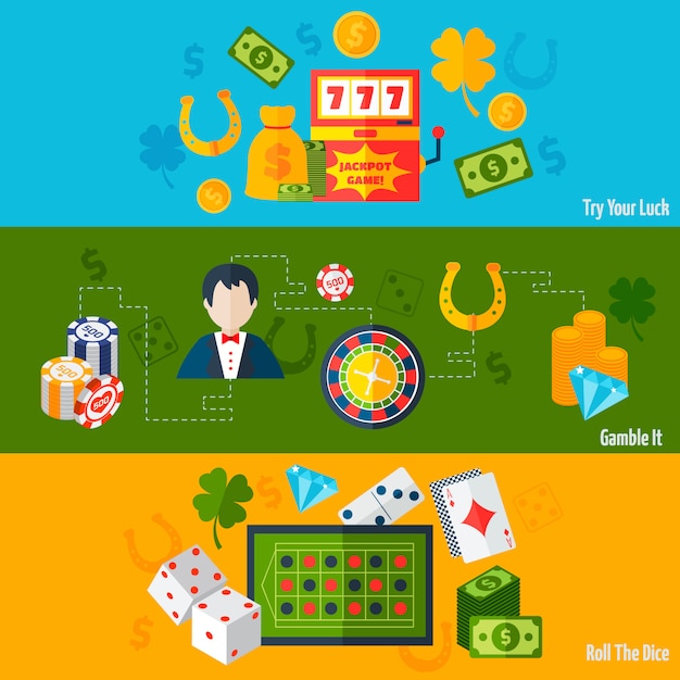 Vibrant Collection of Iconic Gambling Elements and Symbols | Jiffy Designs
