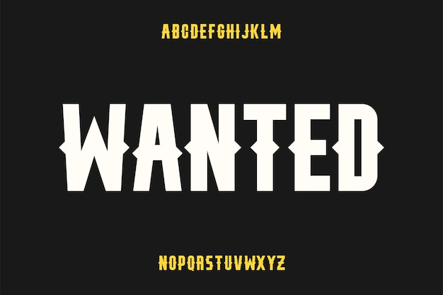 Bold 'Wanted' Text with Vintage Alphabet Letters | Jiffy Designs