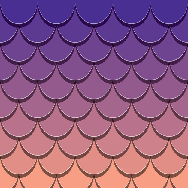 Seamless Pattern of Overlapping Scalloped Scales in Gradient Colors ...