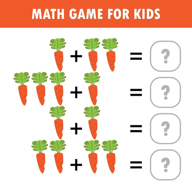 Vibrant Carrot Math Puzzle for Young Learners | Jiffy Designs