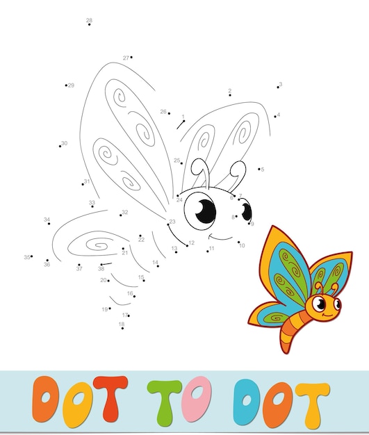 Charming Butterfly Dot-to-Dot Activity for Kids | Jiffy Designs