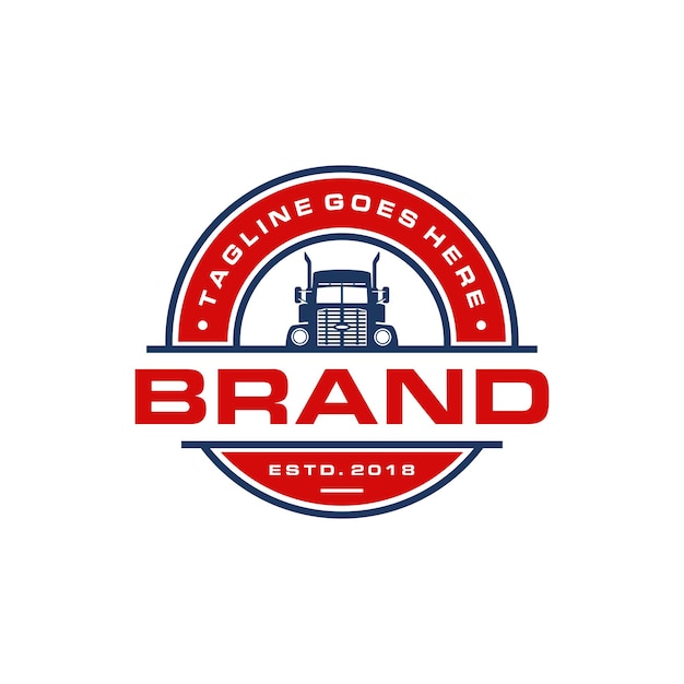 Vintage Truck Logo with Retro Road Emblem Design | Jiffy Designs