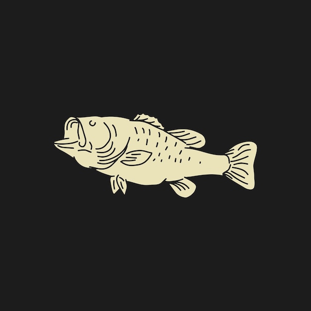 Vintage-Inspired Illustration of a Freshwater Fish | Jiffy Designs