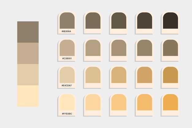 Earthy Tones Color Palette with Soft Gradient Swatches | Jiffy Designs