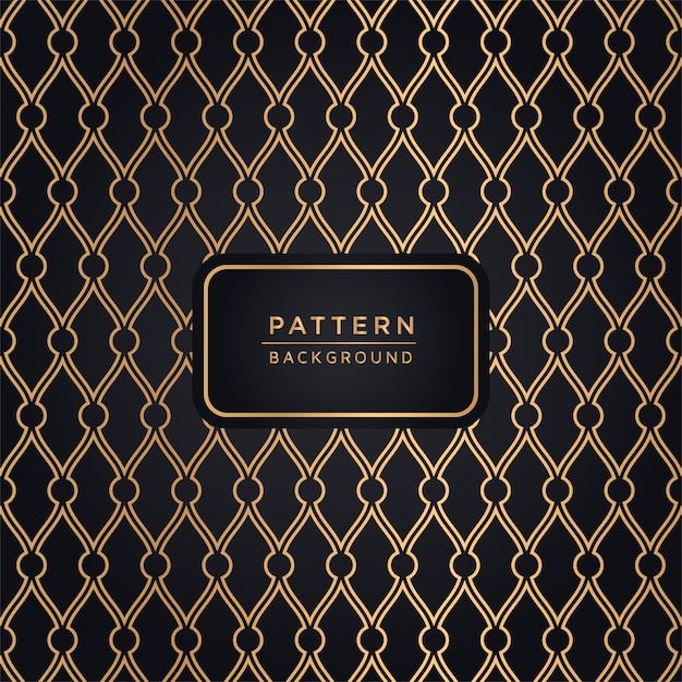 Elegant Geometric Golden Lattice Pattern on Black Background | Jiffy ...