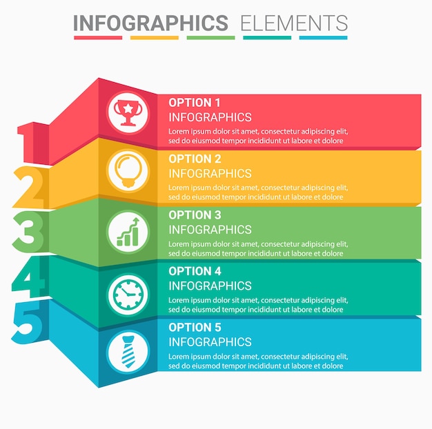 Vibrant Infographic Elements with Descriptive Icons and Text | Jiffy ...