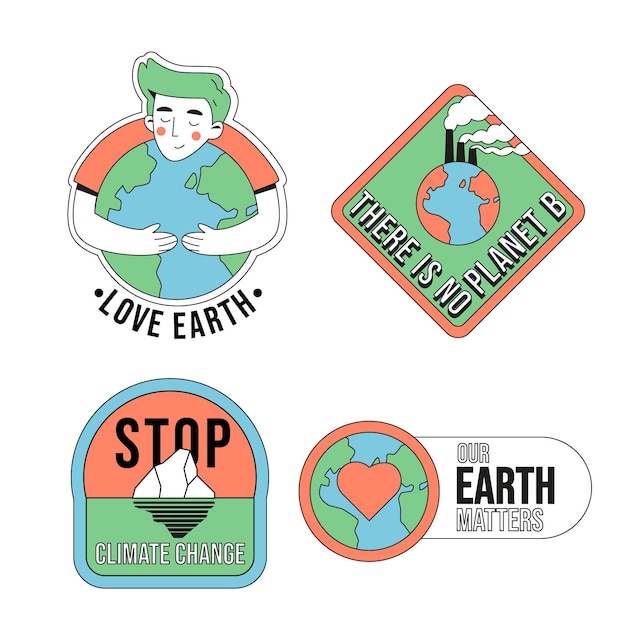 Vibrant Eco-Friendly Sticker Collection Celebrating Our Planet | Jiffy ...