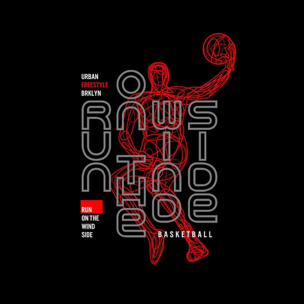 Striking Crimson Basketball Emblem on Black | Jiffy Designs