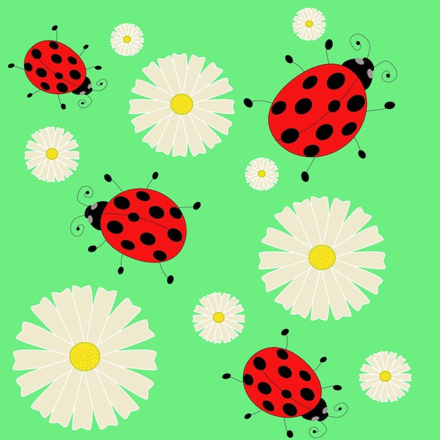 Vibrant Ladybug and Daisy Floral Collection | Jiffy Designs