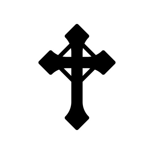 Christian Cross. Halloween Spooky Vampire Defense Cross Design Vector ...