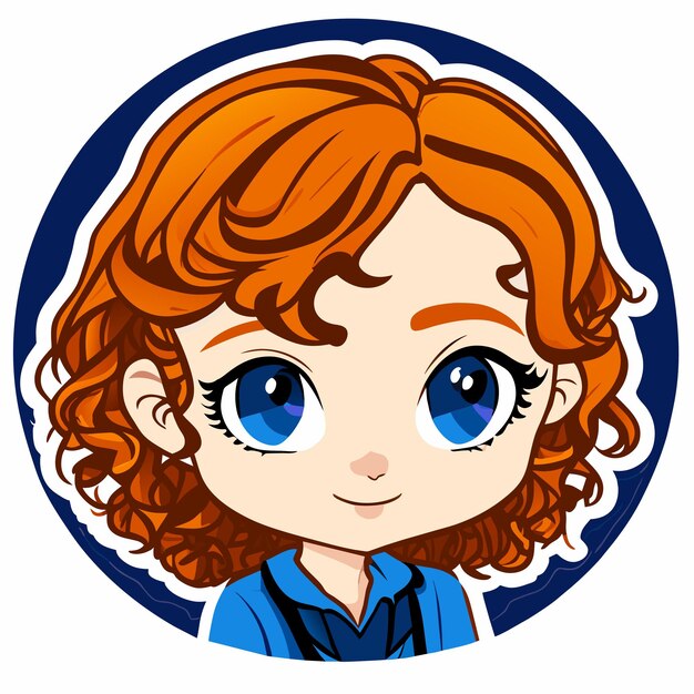 Charming Cartoon Portrait of a Redheaded Girl | Jiffy Designs