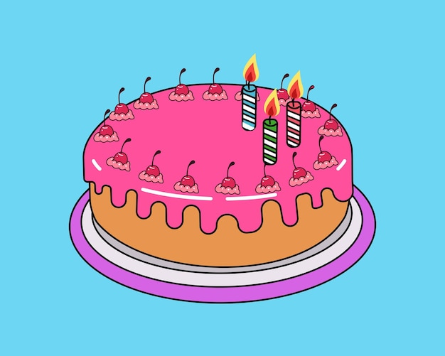 Vibrant Birthday Cake with Colorful Candles and Sprinkles | Jiffy Designs