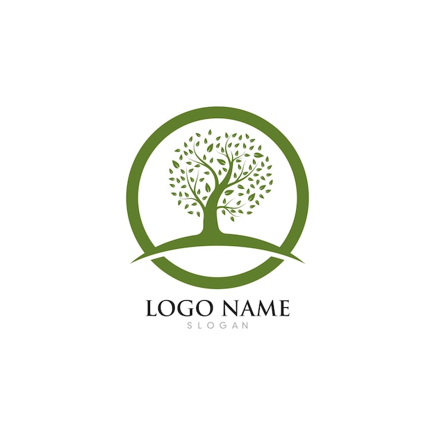 Vibrant Green Tree Logo with Flowing Leaves | Jiffy Designs