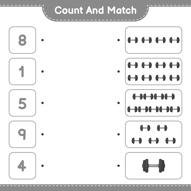 Engaging Fitness-Themed Counting and Matching Exercise | Jiffy Designs