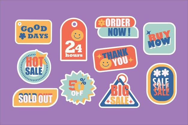 Vibrant Collection of Retail Sale Stickers and Labels | Jiffy Designs
