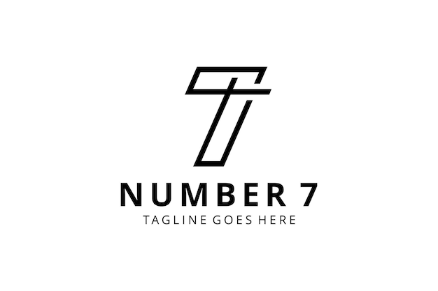 Bold Minimalist Number 7 with Stylish Tagline | Jiffy Designs