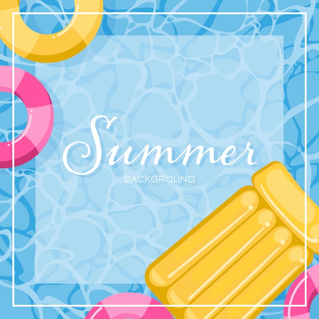 Vibrant Summer Pool Party Backdrop with Floating Inflatables | Jiffy ...