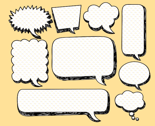 Vintage Comic Speech Bubbles and Callouts Graphics Collection | Jiffy ...