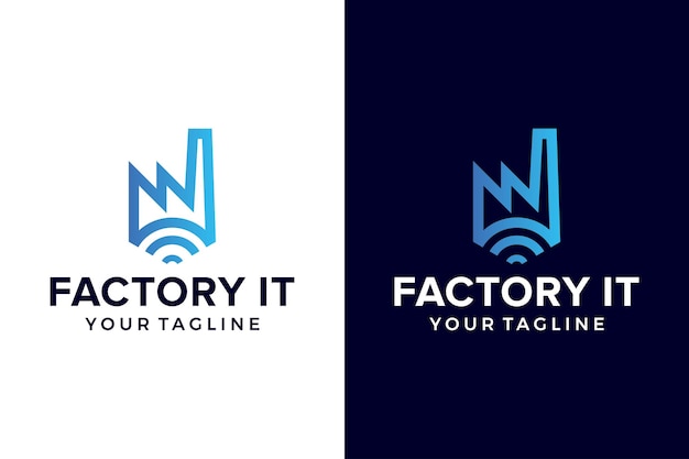 Sleek and Innovative Factory IT Logo Design | Jiffy Designs