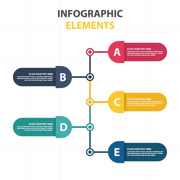 Infographic Elements with Labeled Nodes and Descriptive Bubbles | Jiffy ...