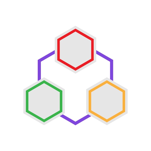 Vibrant Interlocking Hexagonal Shapes in Primary Colors | Jiffy Designs