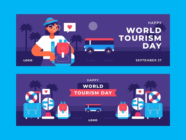 Vibrant World Tourism Day Celebration with Diverse Imagery | Jiffy Designs
