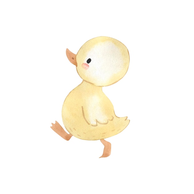 Cheerful Yellow Duckling with Curious Expression | Jiffy Designs