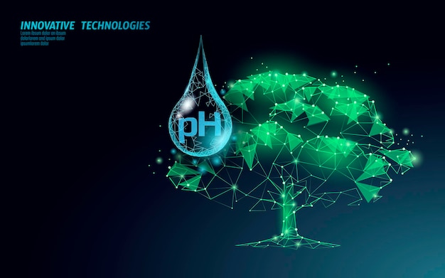Innovative pH Monitoring Technology Visualized in Glowing Green Tree ...