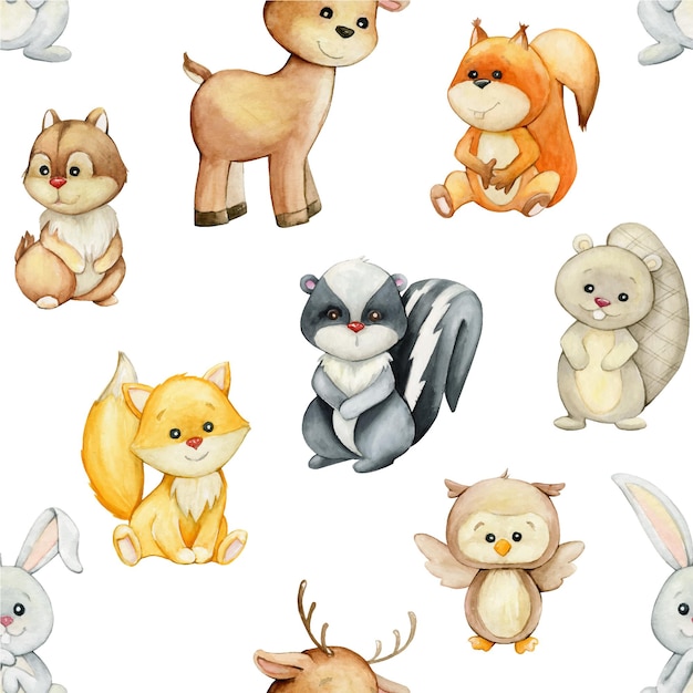 Adorable Woodland Creatures Illustrated Collection | Jiffy Designs