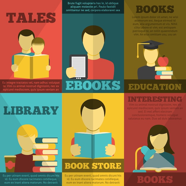 Diverse Collection of Books, Reading, and Educational Iconography ...