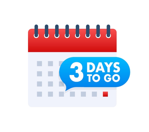 Countdown Calendar with 3 Days Remaining | Jiffy Designs