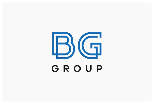 Bold and Geometric BG Group Logo with Elegant Typeface | Jiffy Designs