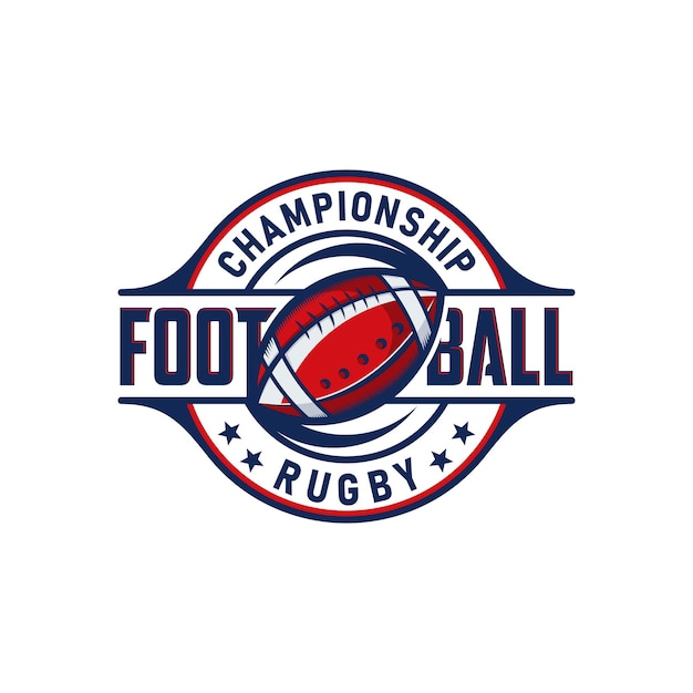 Championship Football Rugby Badge with Vibrant Design | Jiffy Designs