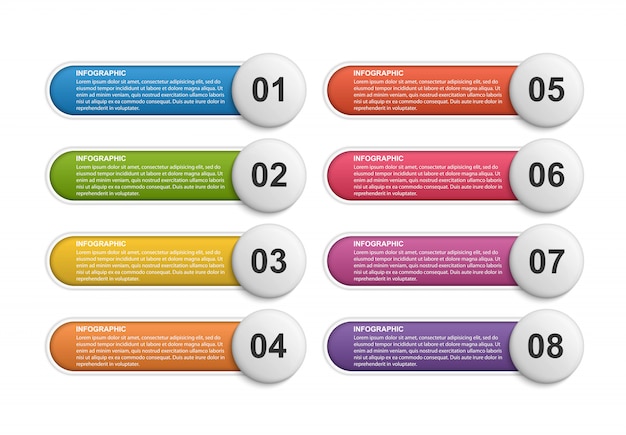 Vibrant Infographic Bubbles with Numbered Descriptions | Jiffy Designs