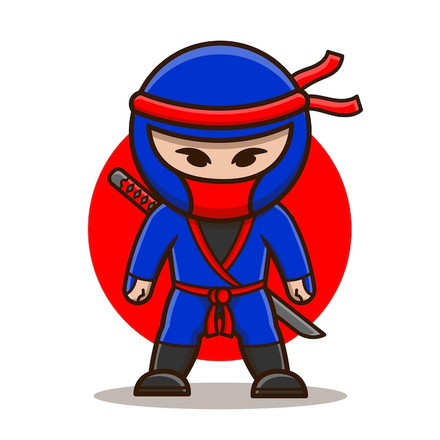 Brave Ninja Warrior in Vibrant Attire | Jiffy Designs