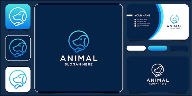 Elegant Blue Animal Logo and Branding Design | Jiffy Designs