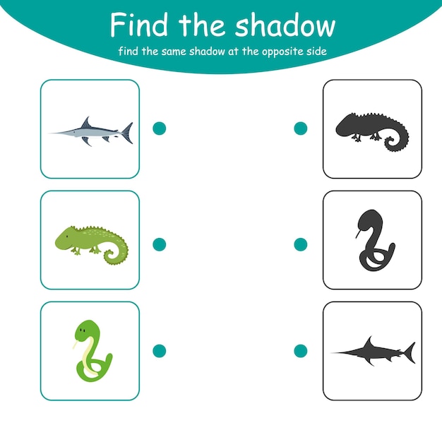 Vibrant Animal Silhouettes: A Playful Shadow Matching Game | Jiffy Designs