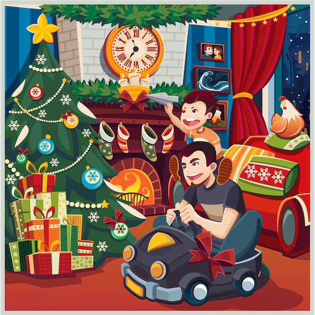 Festive Family Fun: A Cozy Christmas Scene | Jiffy Designs