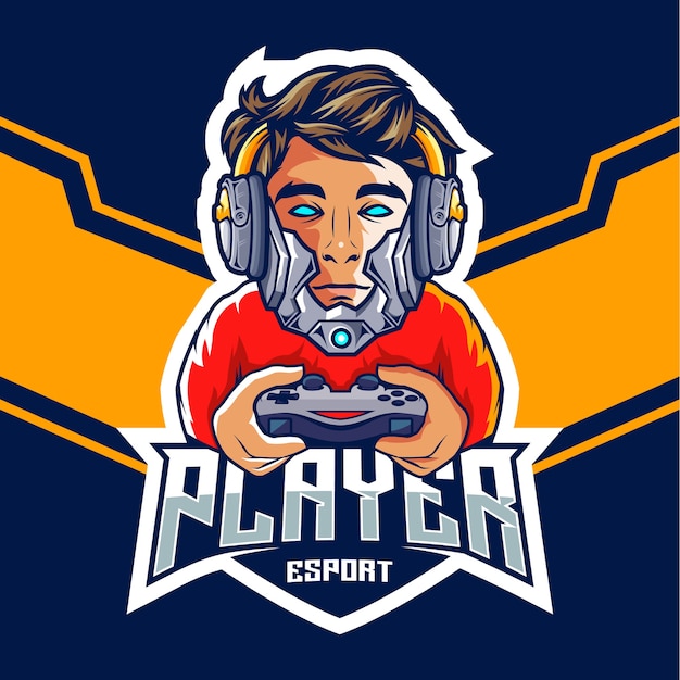 Passionate Gamer Emblem with Headphones and Controller | Jiffy Designs
