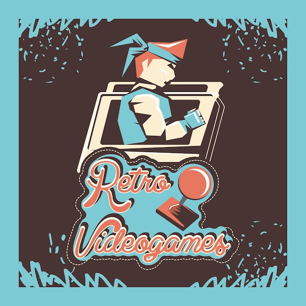 Retro Videogames: Nostalgic Pixel Art Emblem | Jiffy Designs