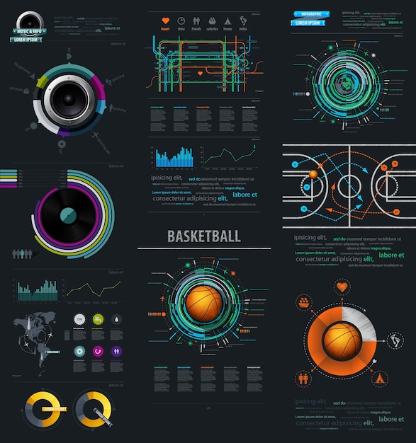 Futuristic Basketball Analytics Dashboard with Dynamic Visualizations ...