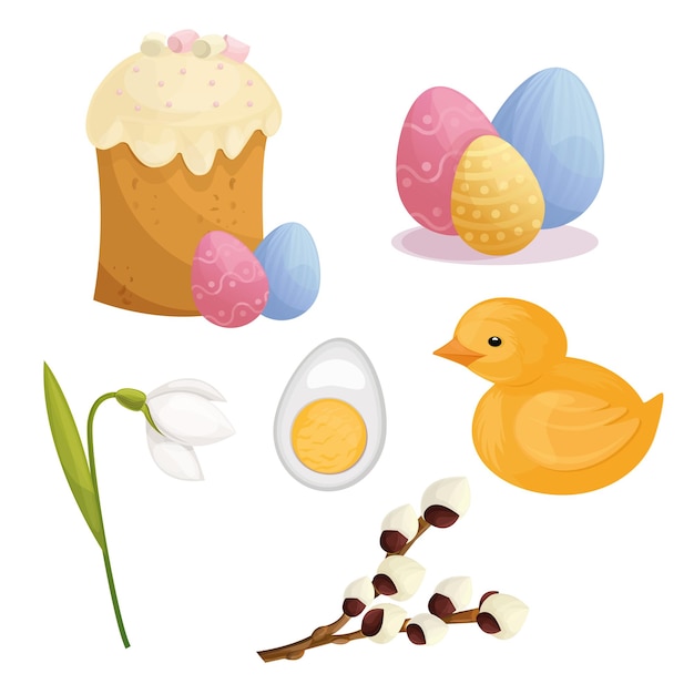 Delightful Easter Symbols: Pastry, Eggs, and Chick | Jiffy Designs