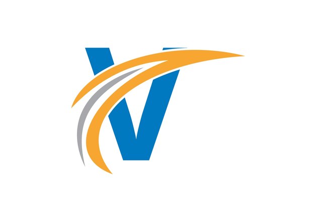 Dynamic Swooping V-Shaped Logo with Vibrant Curves | Jiffy Designs