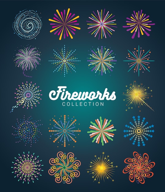 Vibrant Fireworks Collection: Celebrating Colorful Bursts of Artistic ...