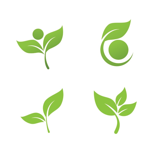 Vibrant Green Leaf Ecology and Nature Vector Graphics Collection ...