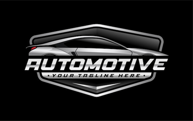 Sleek Automotive Logo with Stylized Car Silhouette | Jiffy Designs