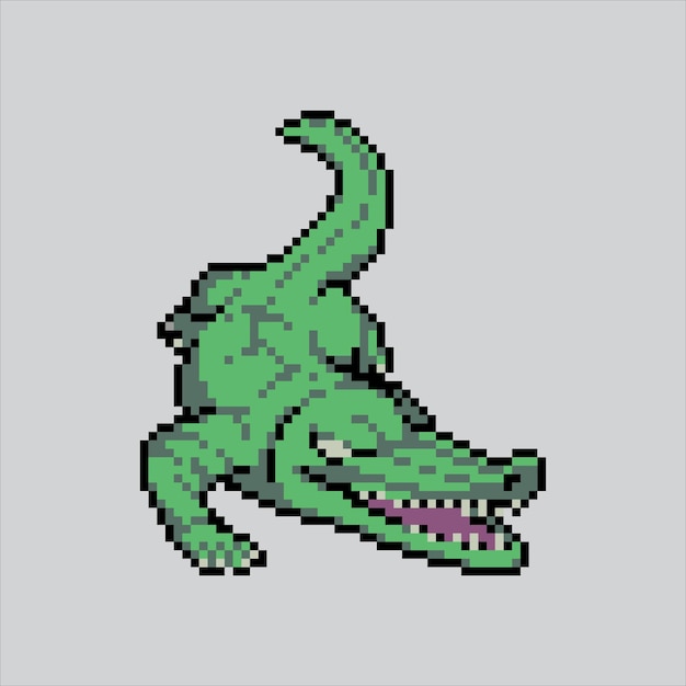 Vibrant Pixelated Alligator Illustration | Jiffy Designs
